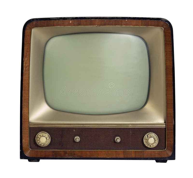 Nostalgic old TV set stock photo. Image of media, allegory - 34371438