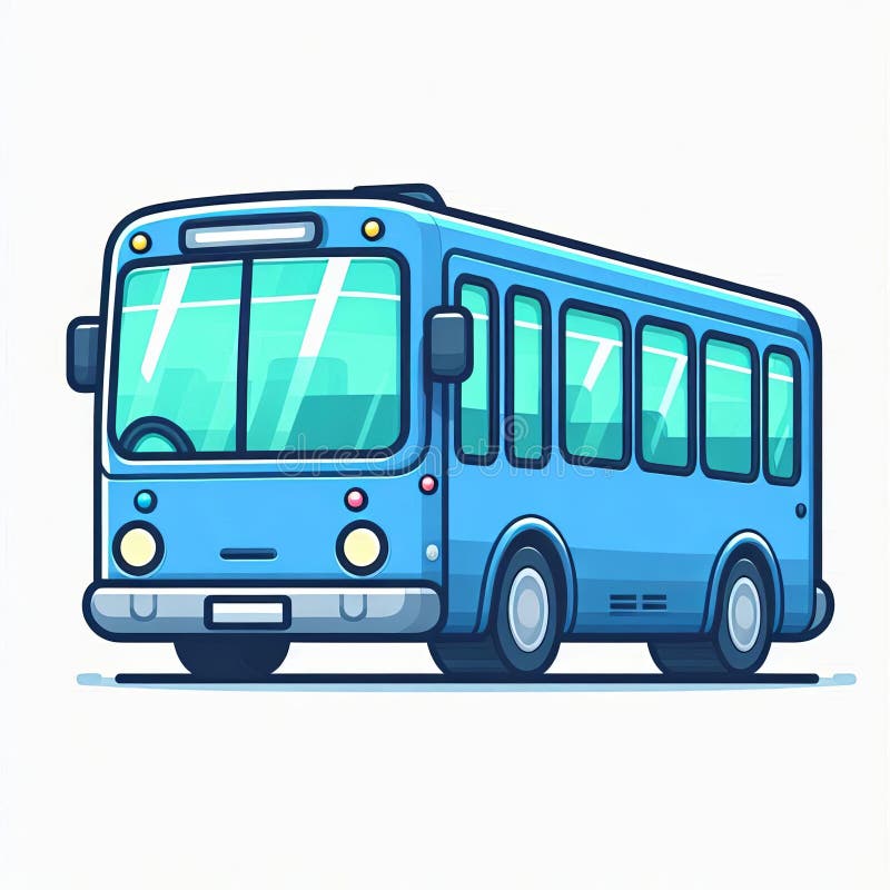 Nostalgic Public Transit Vehicle Stock Illustration - Illustration of ...