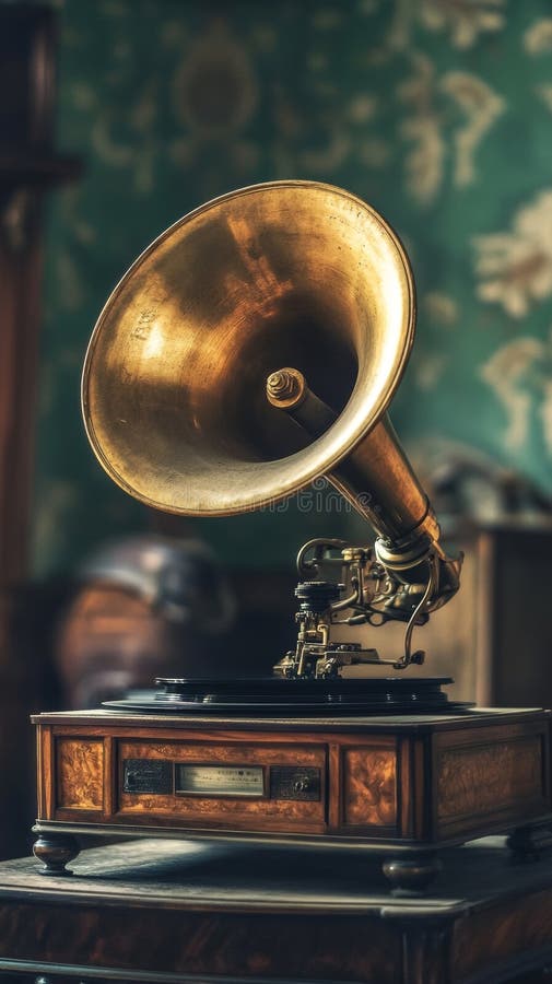 A Nostalgic Record Player and Vintage Speakers, Highlighted by Warm ...