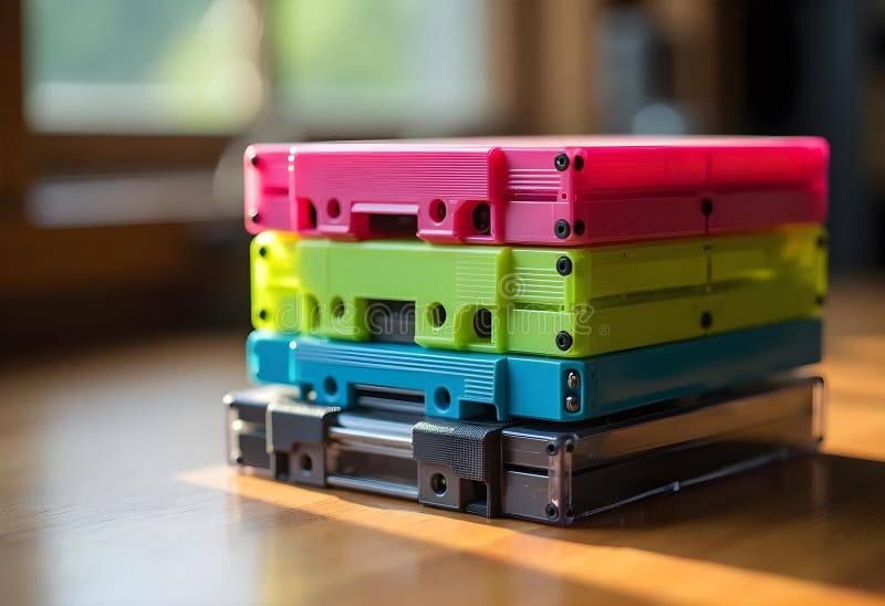 Nostalgic Retro Cassette Notebook Pen Planner Near a Window Office ...