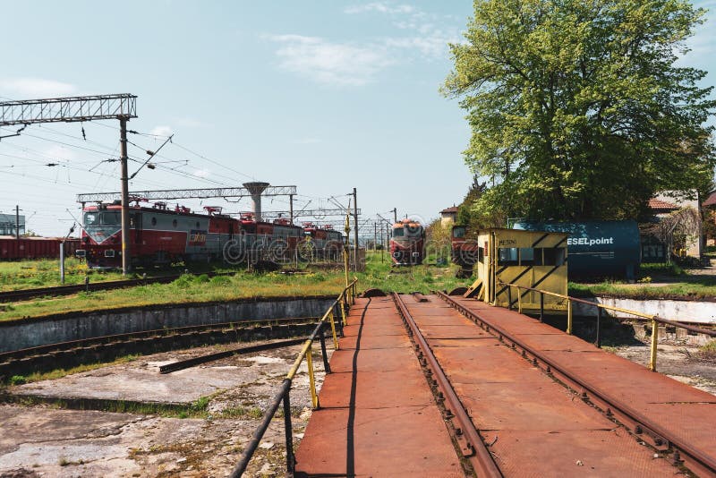 Nostalgic Rustic Scene of a Railway Station Located in Severin, Romania ...