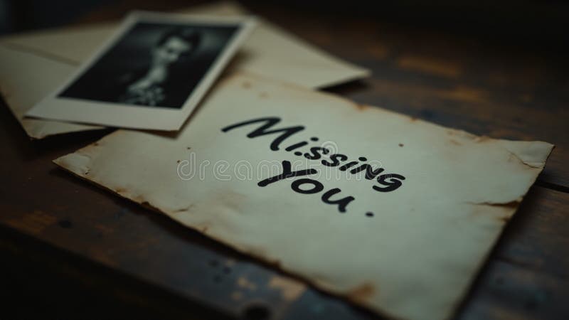 A Handwritten Missing You Note, and a Vintage Envelope Create a ...
