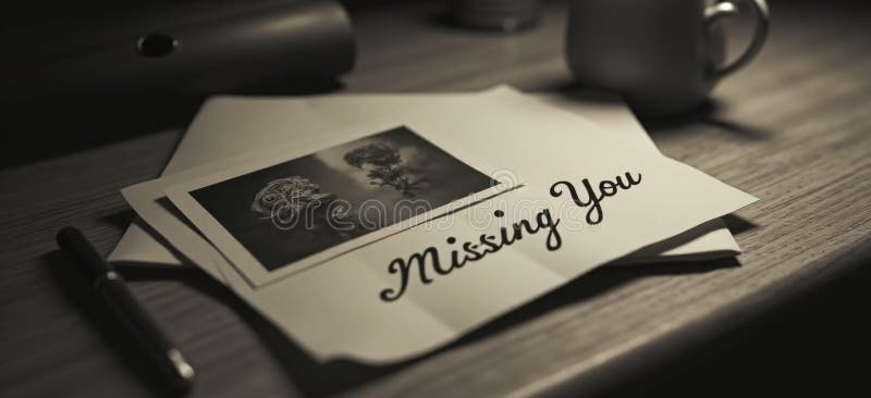 A Handwritten Missing You Note, and a Vintage Envelope Create a ...