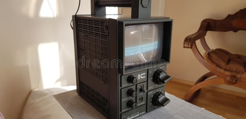 Nostalgic Television, Year 1956 we Use it Mobile, Historical Electronic ...