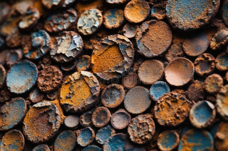 Nostalgic Textures: a Close-Up of Rusty Industrial Patterns Stock ...