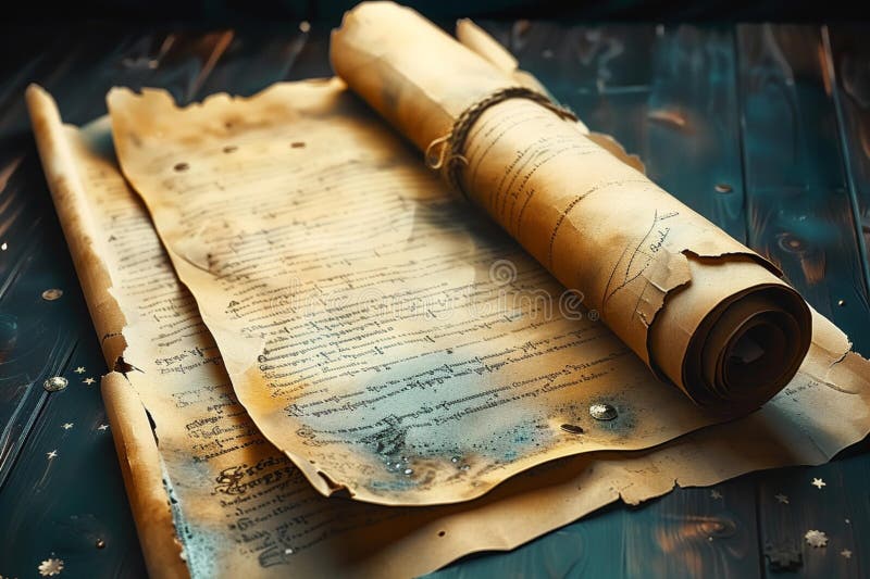 Nostalgic Vibes Vintage Scrolls Overlaid with Neural Network Pattern ...