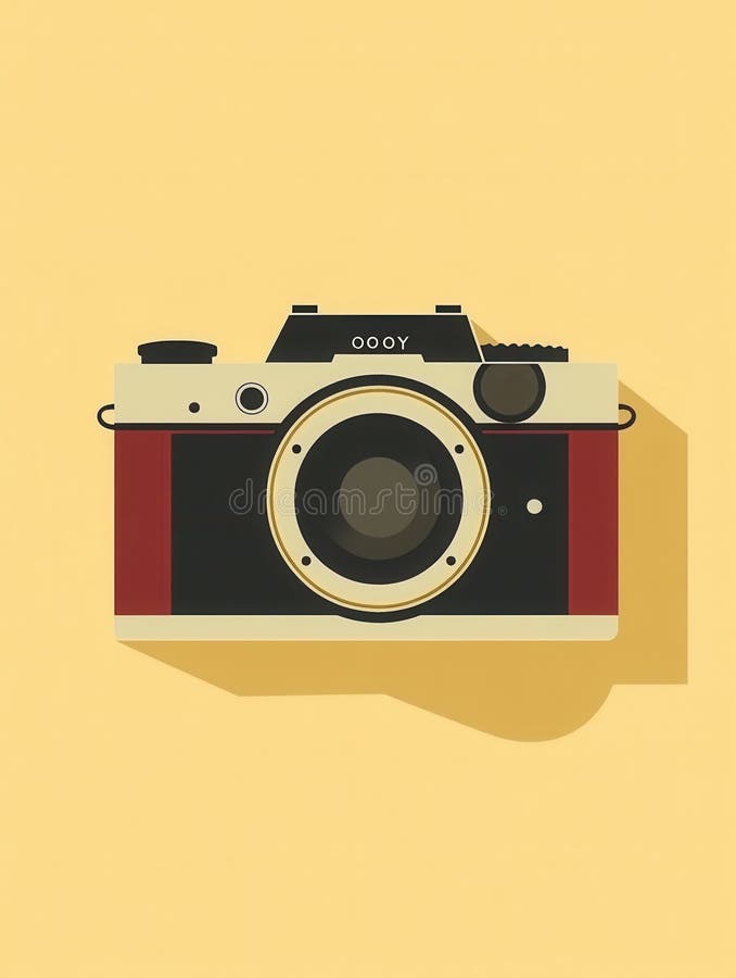Vintage Camera Silhouette Warm Tones Reflecting Nostalgia Minimalist ...