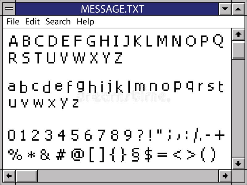 Nostalgic Window - Pixel Font Alphabet Stock Vector - Illustration of ...