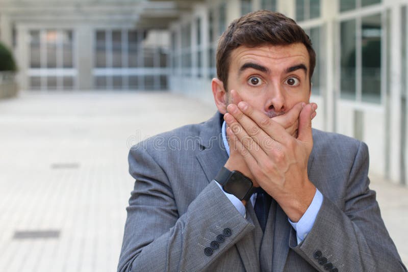 Nosy Man Reacting after Getting a Gossip Stock Photo - Image of scandal ...