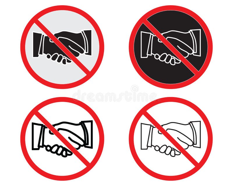 Not allow handshake sign stock illustration. Illustration of design ...