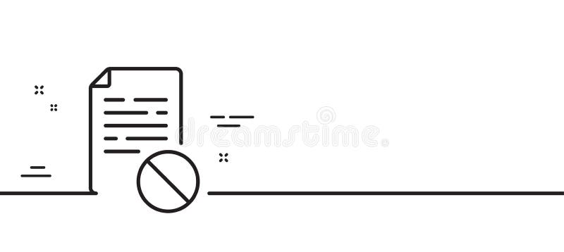 Not Allowed Document Icon. No File Sign. Vector Stock Vector ...