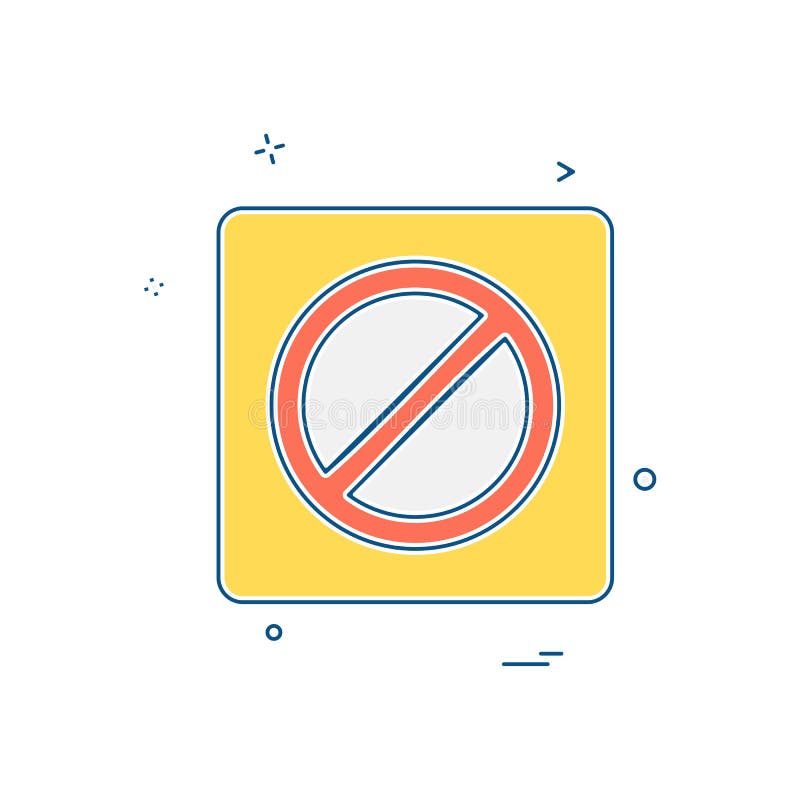 Not Allowed Icon Vector Desgin Stock Vector - Illustration of website ...