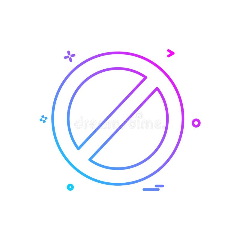 Not Allowed Icon Design Vector Stock Vector - Illustration of ...