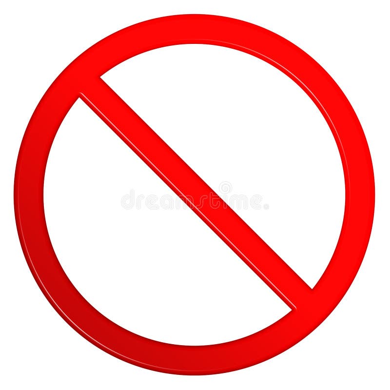 Not Allowed Sign Blank Illustration Stock Illustration - Illustration ...