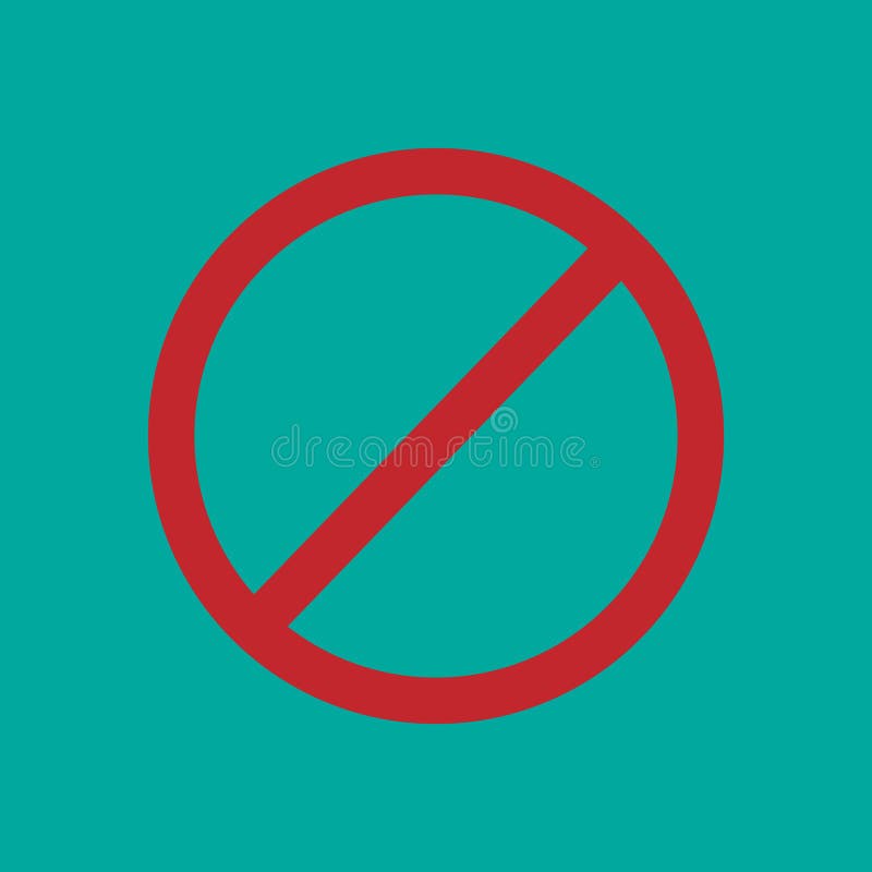 Not Allowed Sign, Vector Stop Icon Symbol Stock Illustration ...