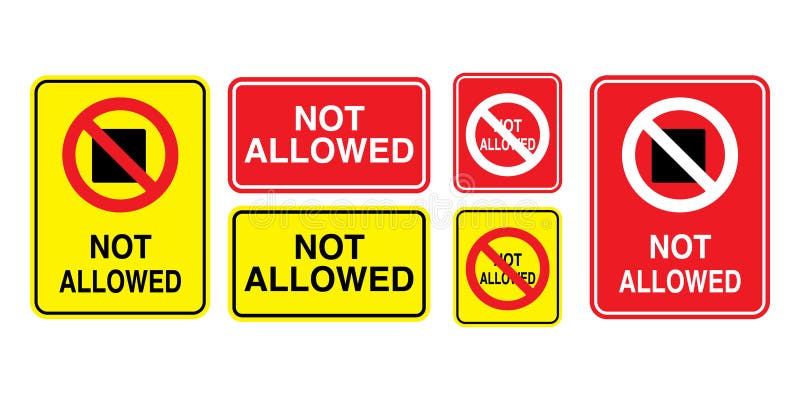 Not Allowed Sign vector stock vector. Illustration of symbol - 355485184