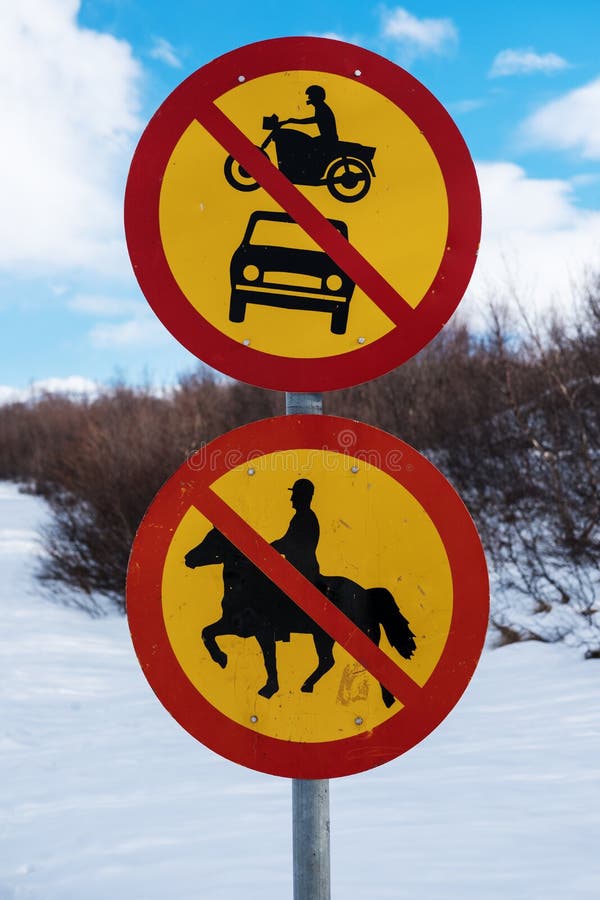 Not Allowed Transport Vehicle Sign Post, Isolated on White Background ...