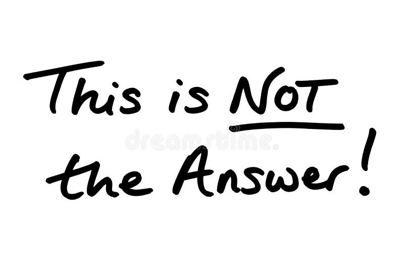 This is NOT the Answer stock illustration. Illustration of conduct ...