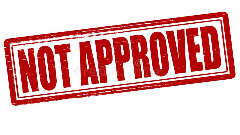 Not approved stock illustration. Illustration of approved - 109933844