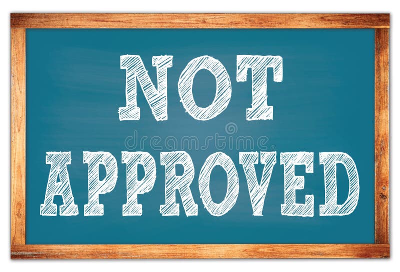 NOT APPROVED Words on Blue Wooden Frame School Blackboard Stock Image ...