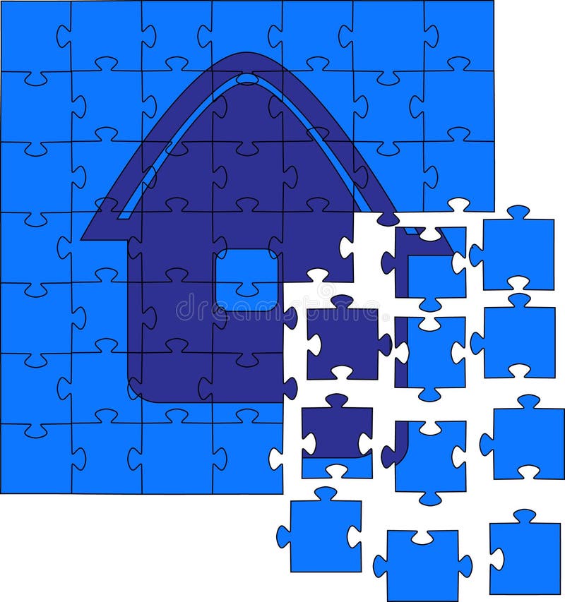 Not collected puzzles stock vector. Illustration of decisions - 7080982