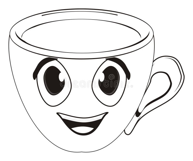 Not Colored Happy Excavator Stock Illustration - Illustration of happy ...