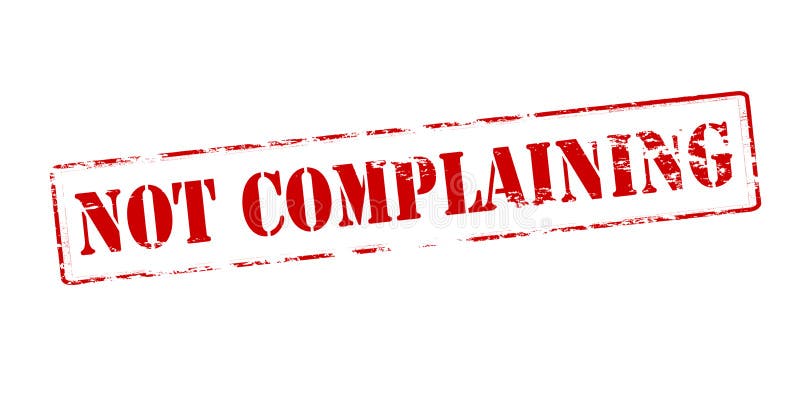 No Complaining Clipart