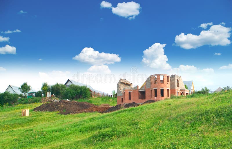 Not Complete Building of the Private House Stock Image - Image of ...