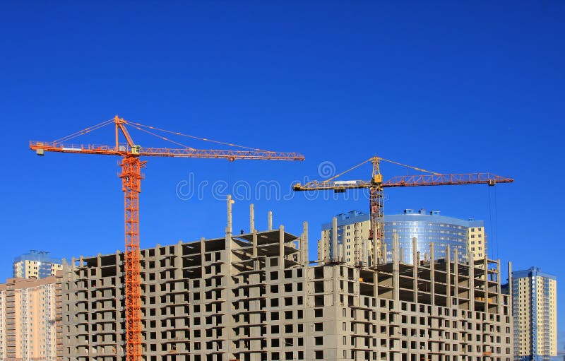 Not completed building 1 stock image. Image of piles - 12201383