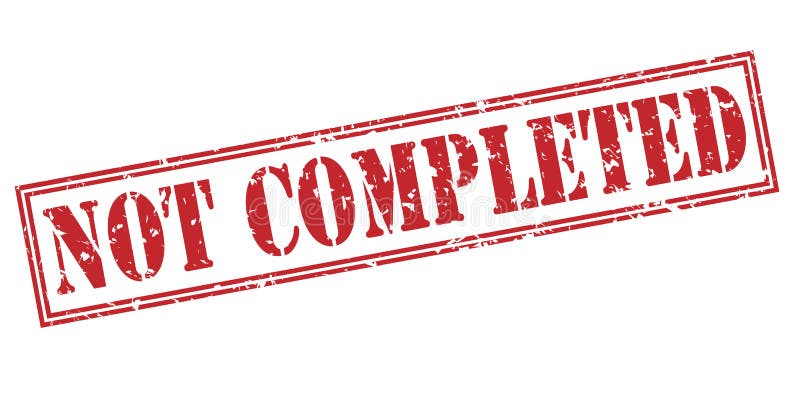 Not Completed rubber stamp stock illustration. Illustration of ...