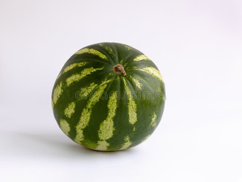 Not Cut Watermelon on a Wihte Background Stock Photo - Image of fruit ...
