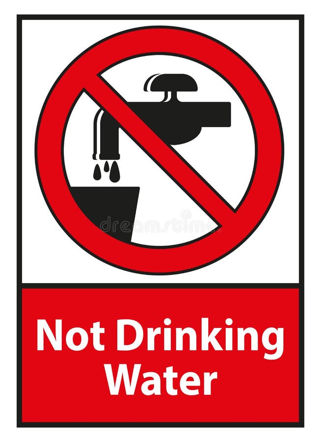 Not Drinking Water Symbol Sign Isolated on White Background Stock ...