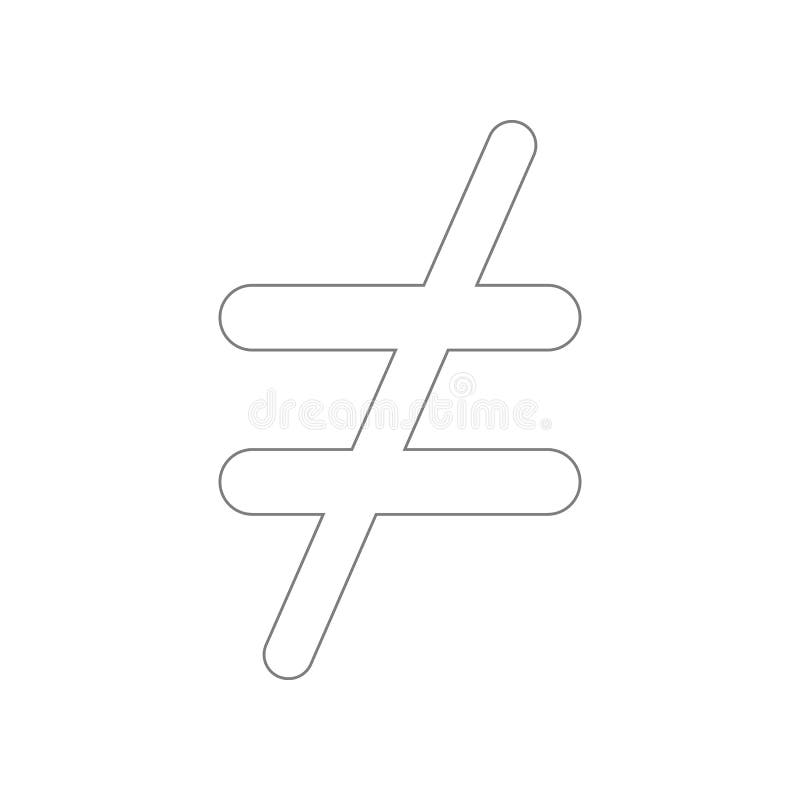 Not Equal Icon Stock Illustrations – 351 Not Equal Icon Stock ...