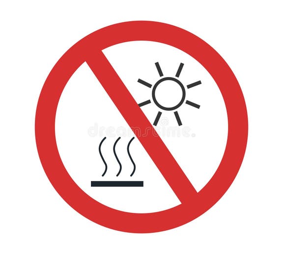 Keep Away Direct Sunlight Symbol Stock Illustrations – 85 Keep Away ...