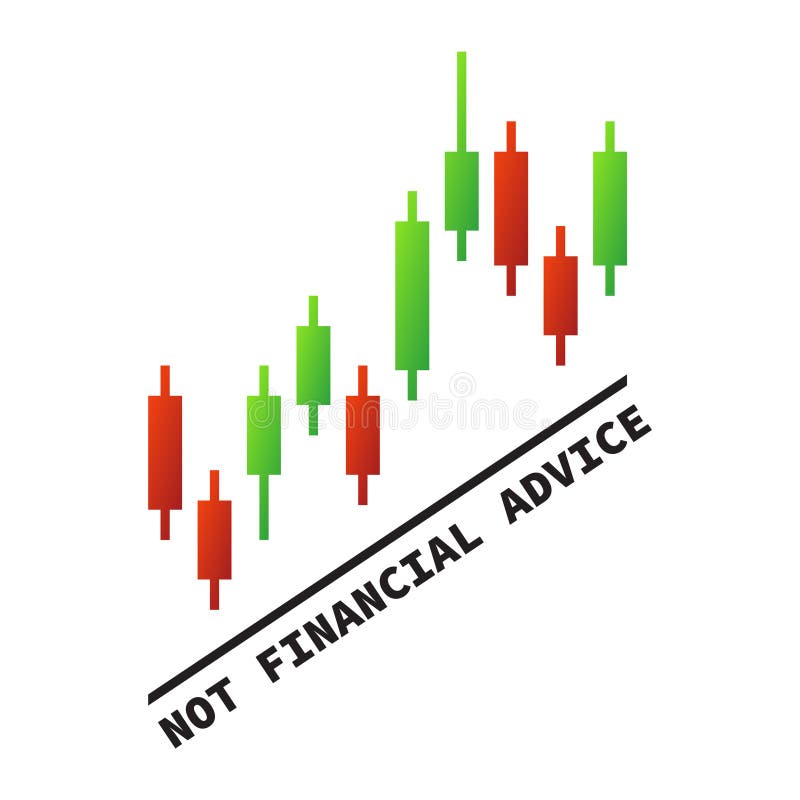 Not Financial Advice - Funny Vector Design with Candlestick Chart Stock ...