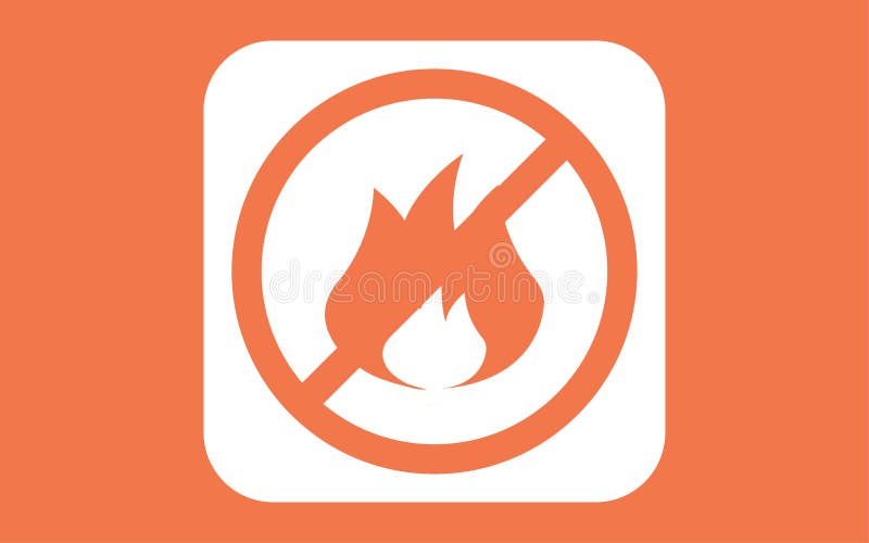 Not Fire Vector Icon Sign Symbol Stock Vector - Illustration of ...