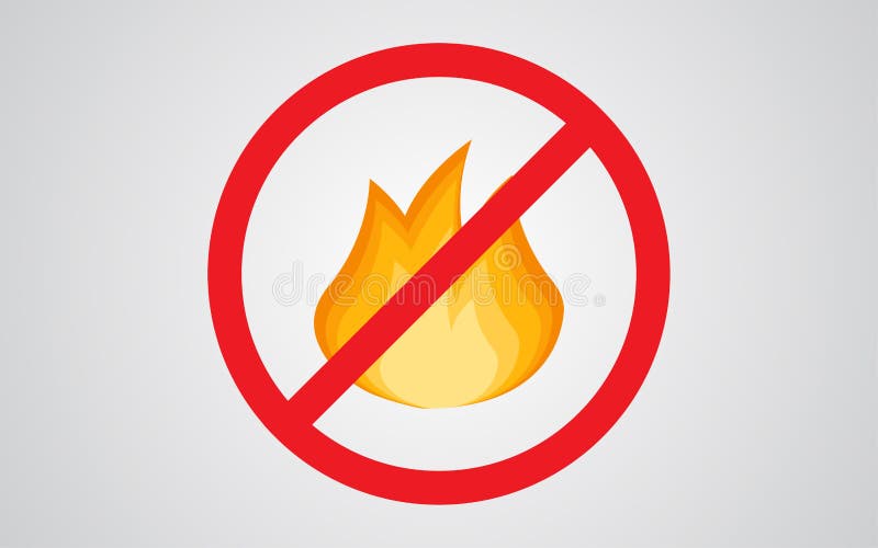 Not Fire Vector Icon Sign Symbol Stock Vector - Illustration of alarm ...