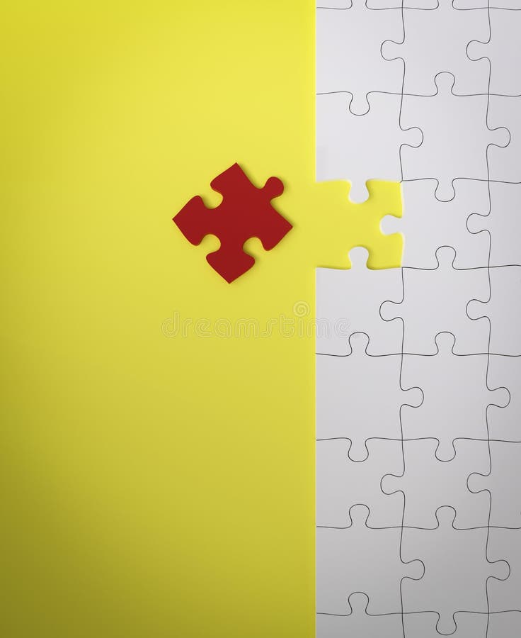 Not Fitting in Puzzle Concept 3d Render Stock Illustration ...