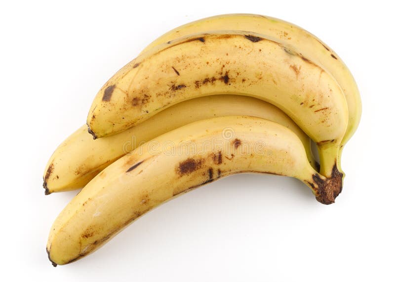 Not Fresh Bananas with Spots Isolate Stock Photo - Image of tropical ...