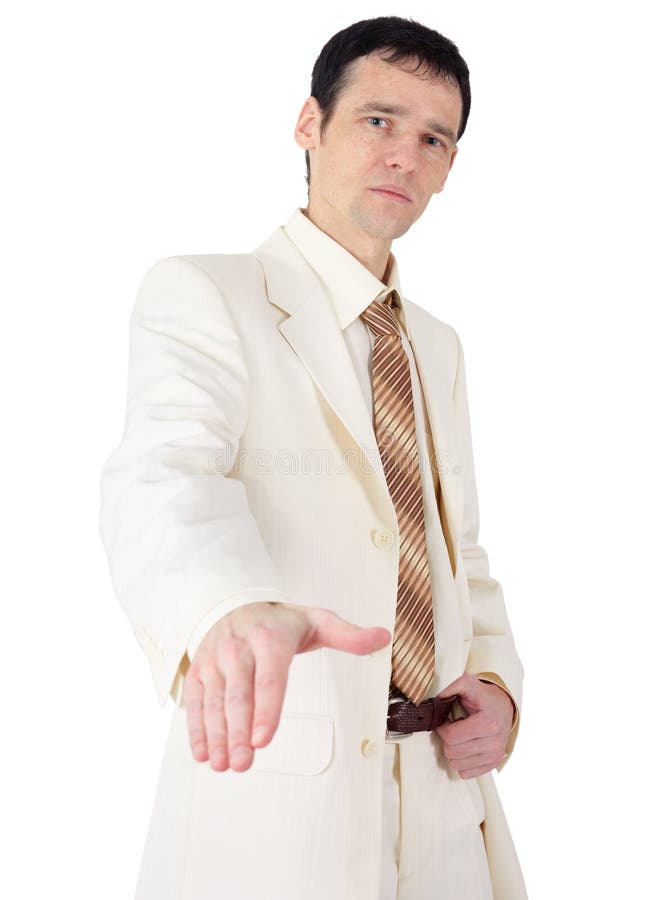 Not a Friendly Young Man in a Business Suit Stock Photo - Image of ...