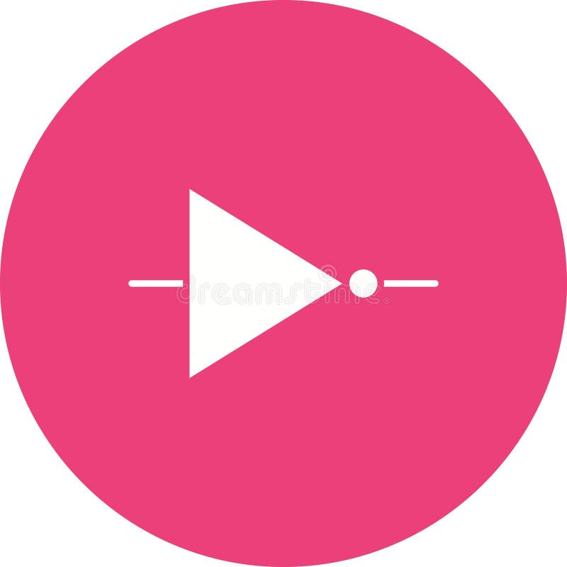 NOT Gate Icon Vector Image. Stock Vector - Illustration of icon ...