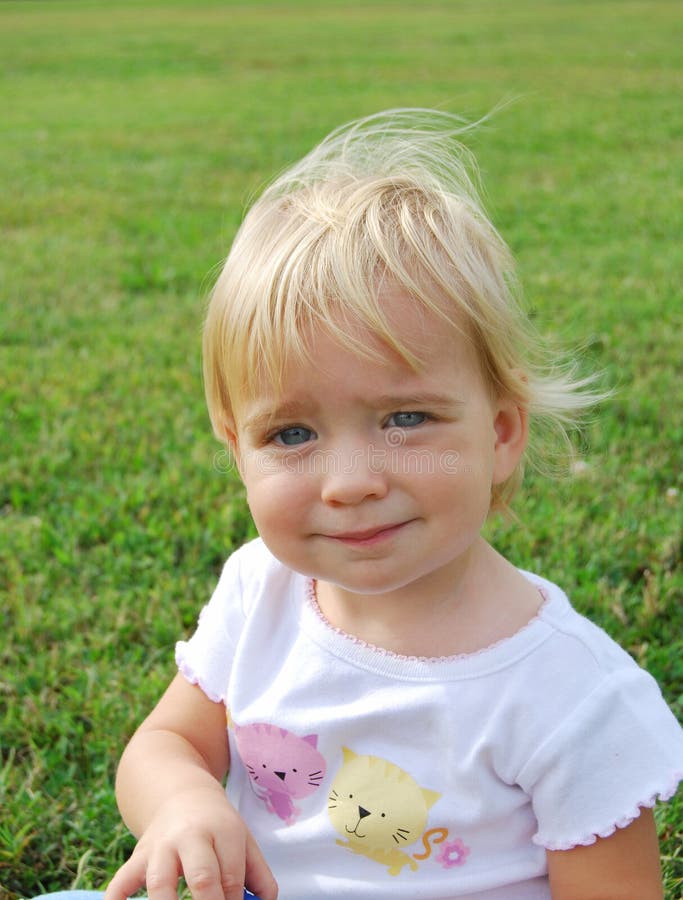 Not going to smile stock image. Image of pose, young, blonde - 3394321