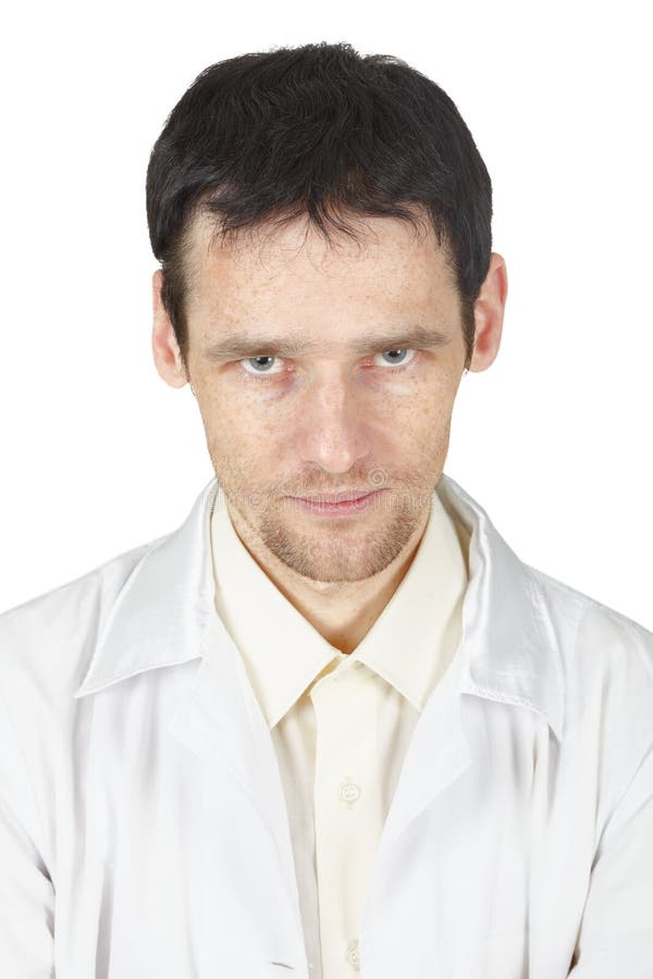 Not a Good Gaze of Young Doctor Stock Photo - Image of vertical, eyes ...