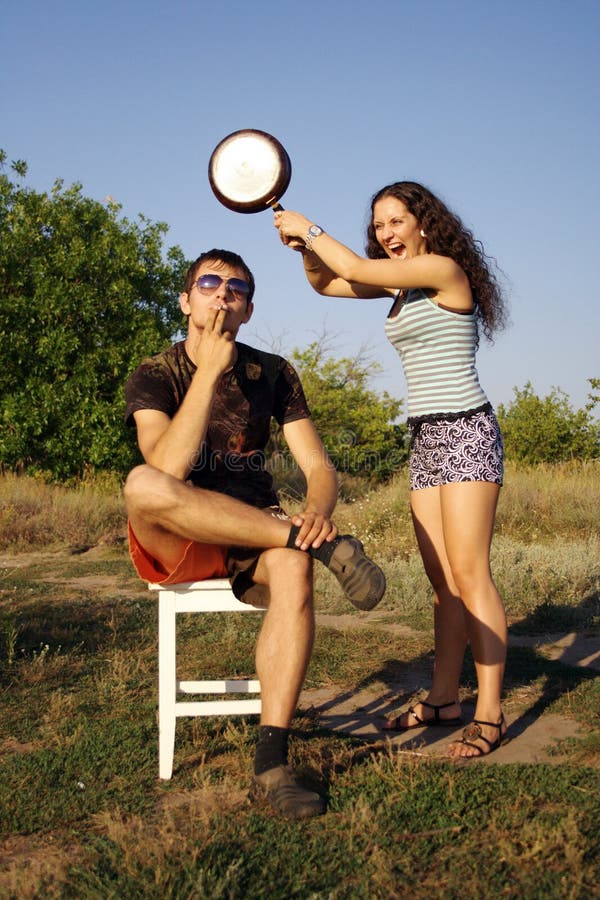 Not a Good Time for a Couple Stock Image - Image of portrait, female ...