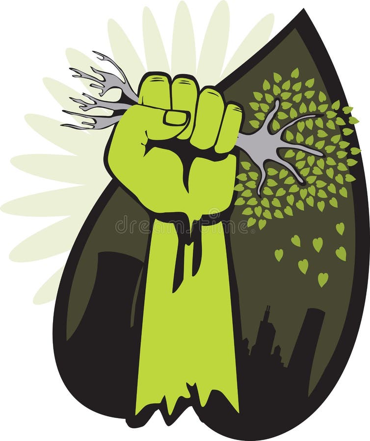 Green rEvolution stock vector. Illustration of consciousness - 31930696