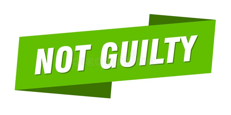 Not Guilty Banner Template. Not Guilty Ribbon Label Stock Vector ...