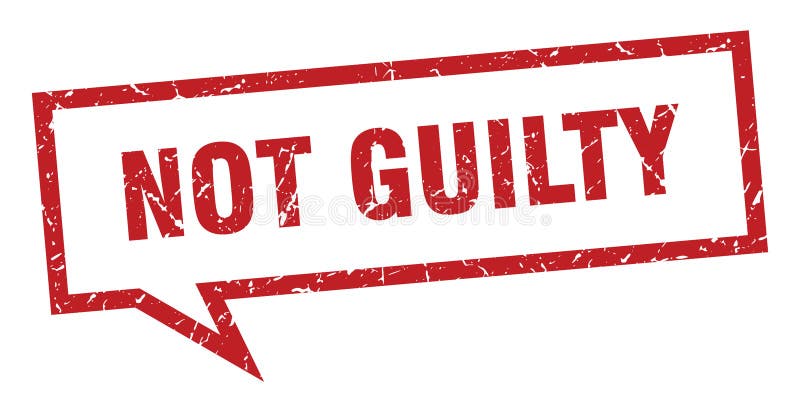 Not guilty speech bubble. stock vector. Illustration of stamp - 153666383
