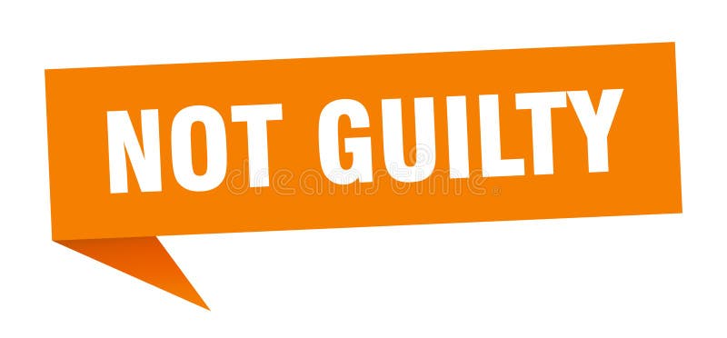 Not guilty speech bubble. stock vector. Illustration of element - 154001365