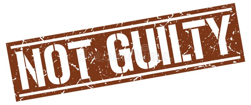 Not guilty square stamp stock vector. Illustration of badge - 94370490