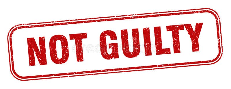 Not Guilty Stamp. Not Guilty Square Grunge Sign Stock Vector ...
